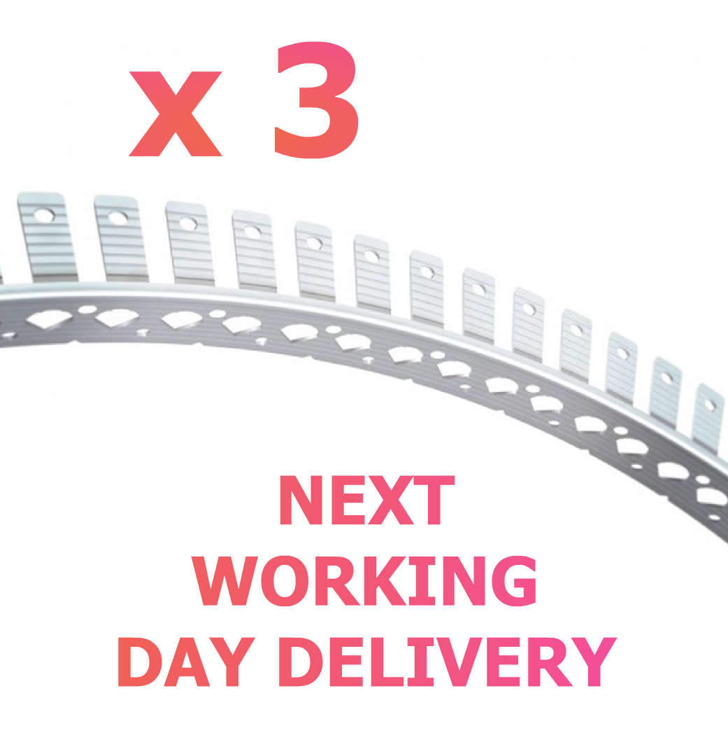 3 x 2.5 m FLEXIBLE ARCH SKIM CORNER BEAD PVC WHITE NEXT DAY DELIVERY ...