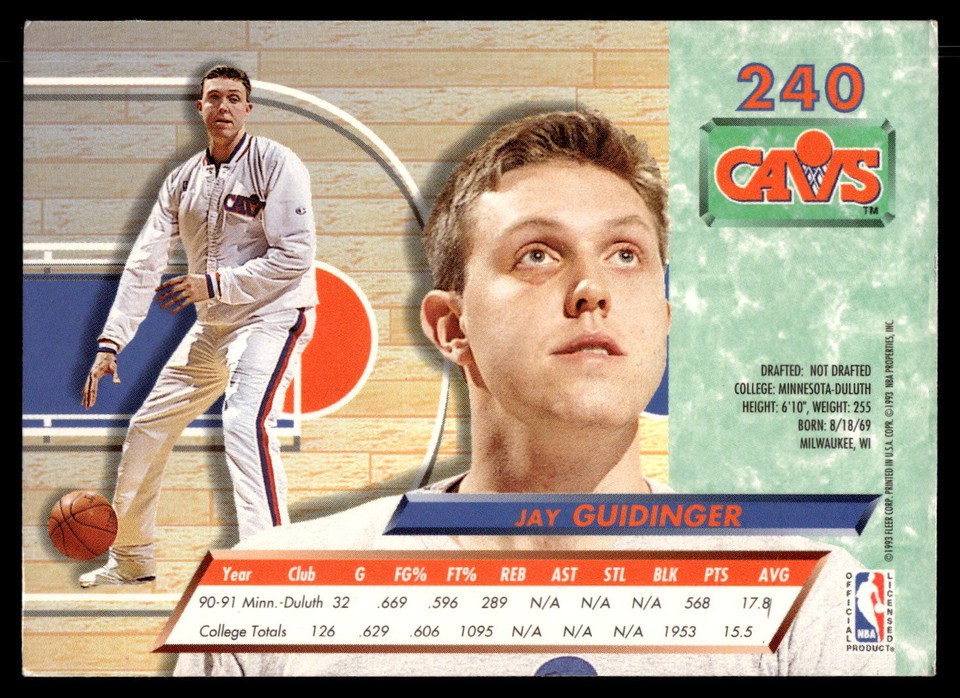 1992-93 Ultra #240 Jay Guidinger | eBay