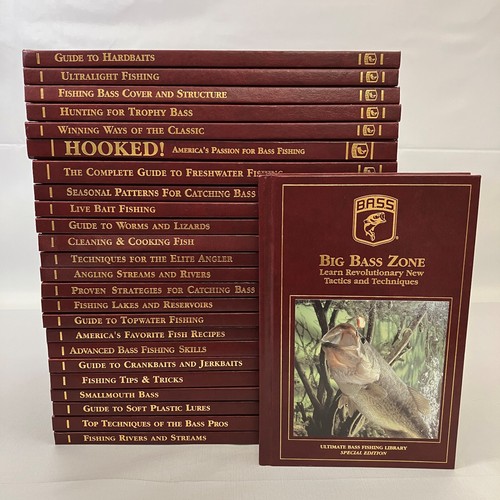 Ultimate Bass Fishing Library 25 Book Set HC Freshwater Bait Angling ...