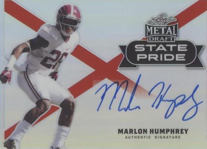 2017 Leaf Metal Draft - State Pride Marlon Humphrey #SP-MH1 (AU, RC ...