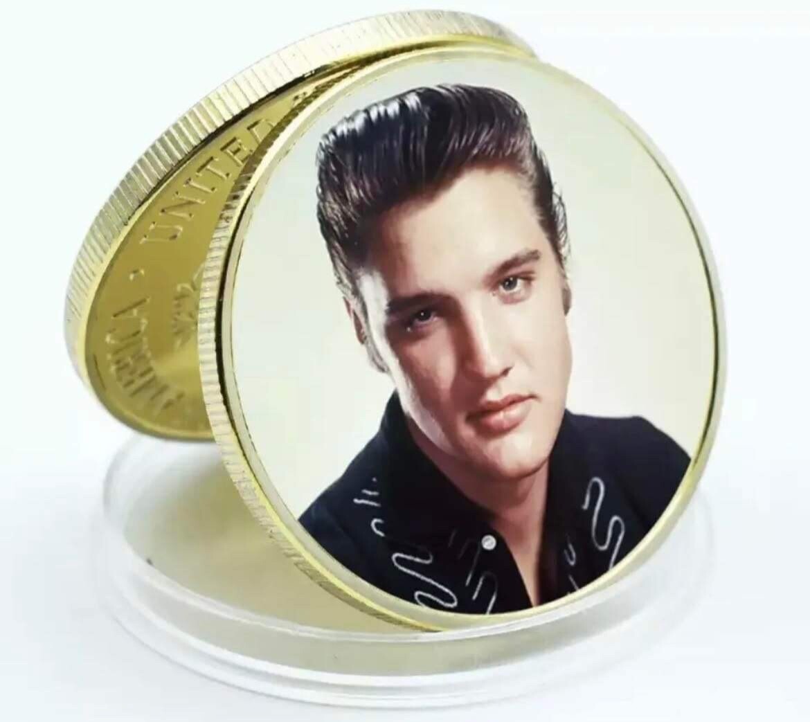 New x13 Elvis Presley Gold Plated Commemorative Coins / The King Of ...
