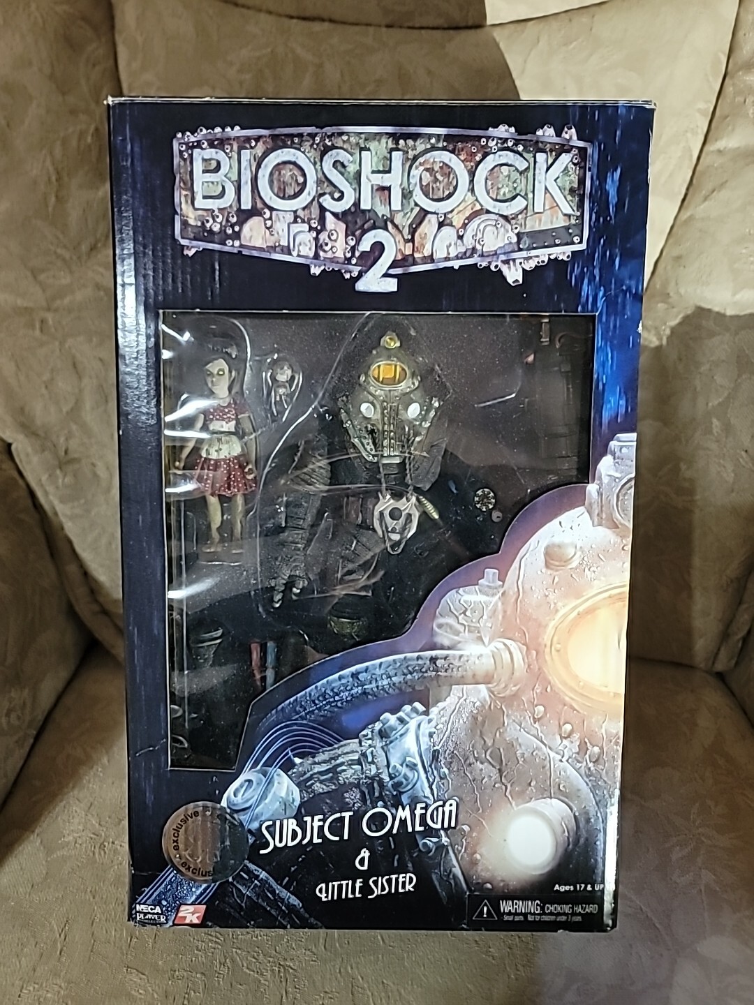 NECA Bioshock 2 Subject Omega Big Daddy with Little Sister Red Dress ...