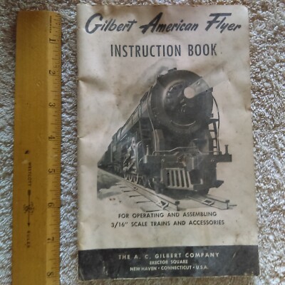VINTAGE 1954 GILBERT AMERICAN FLYER ELECTRIC TRAIN SET LOT, untested ...