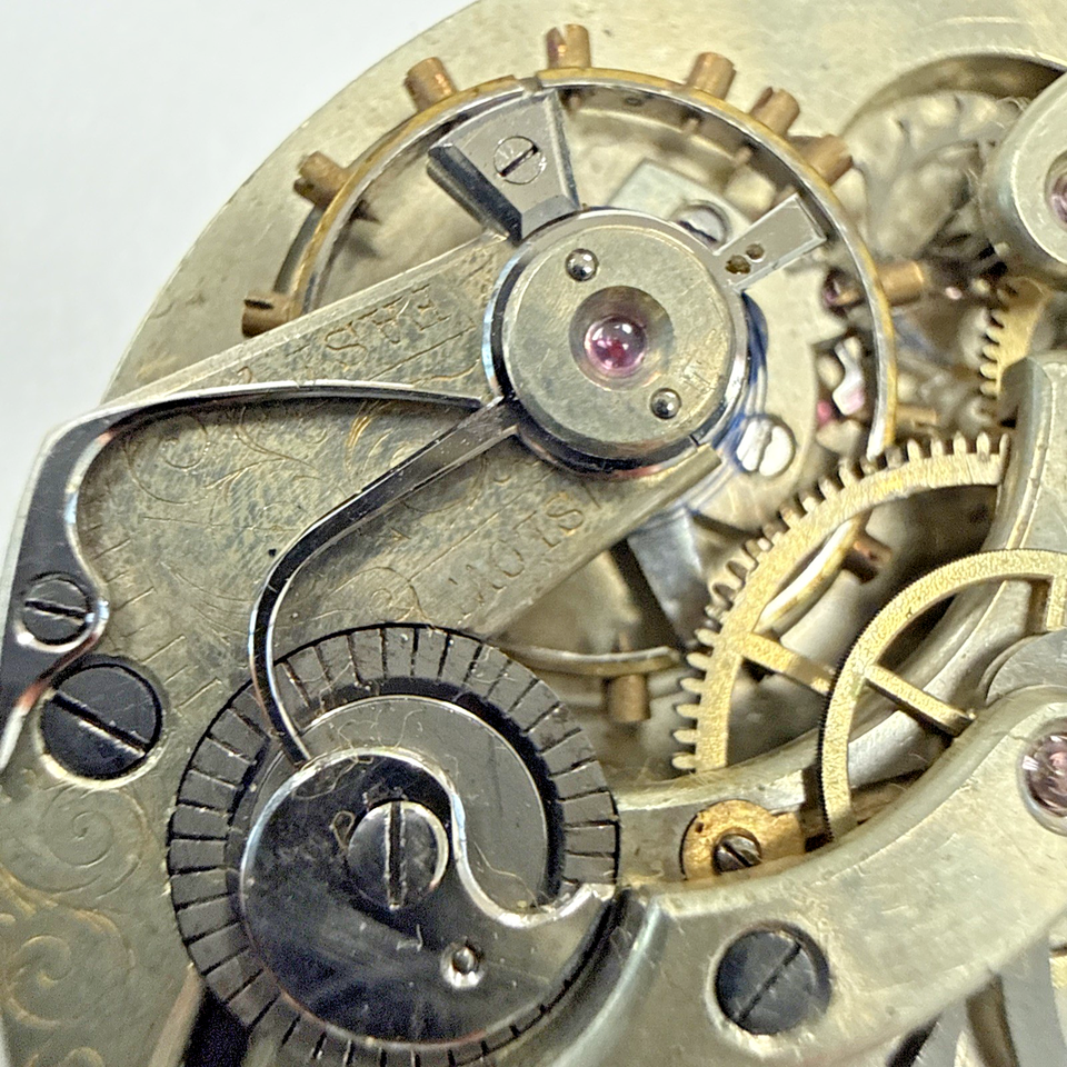 Agassiz Antique 43mm Chronograph Hunter Pocket Watch Movement Swiss ...