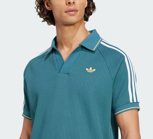Adidas Originals Waffle Knit Polo Short Sleeve Shirt Men's Size XL ...