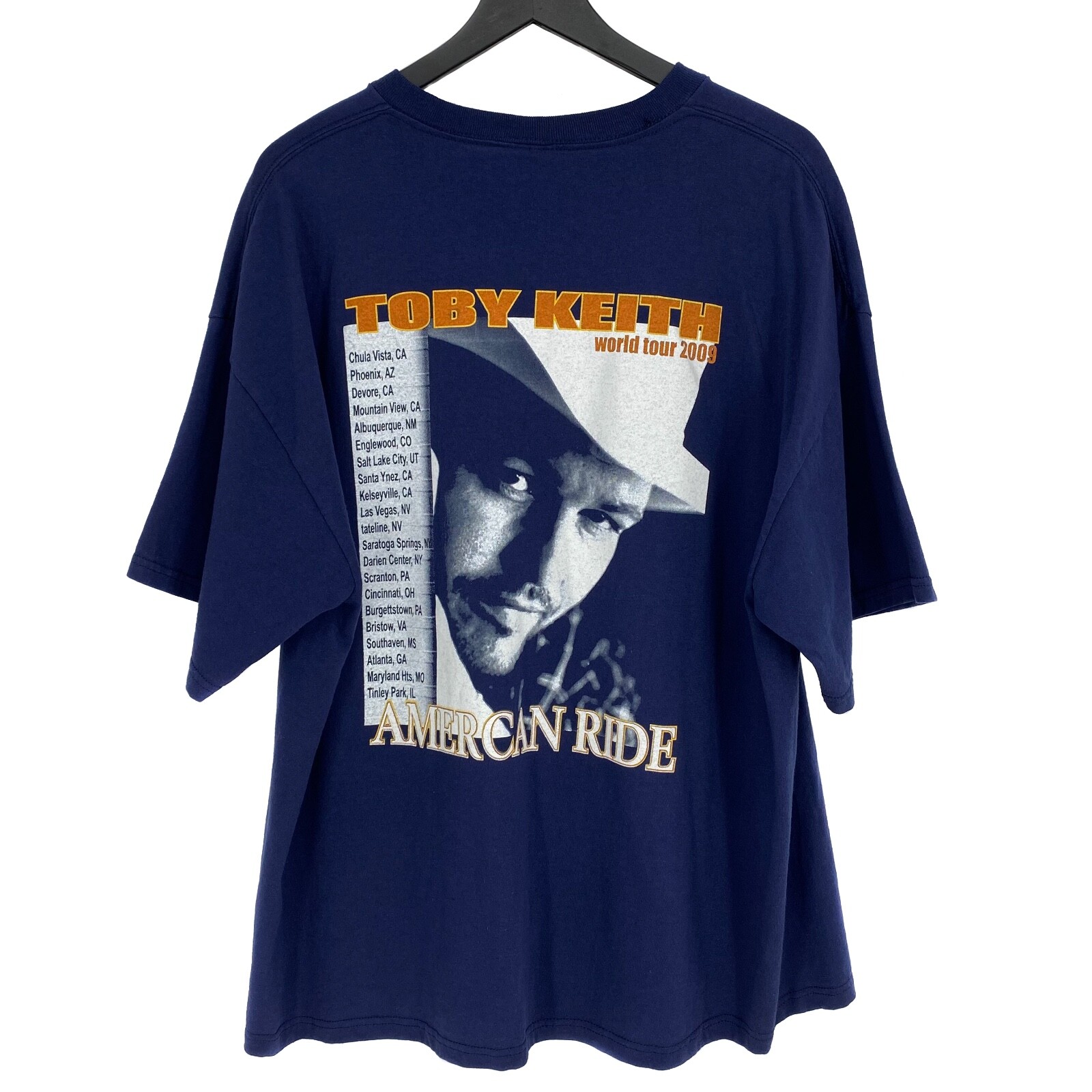 TOBY KEITH 2009 American Ride World Tour Blue T-Shirt… - Gem