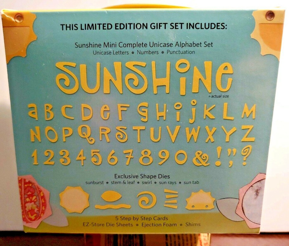 QuicKutz SUNSHINE Limited Edition Alphabet Gift Set Letter Number ...