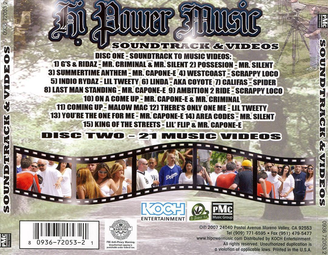 VARIOUS ARTISTS HI POWER MUSIC: MUSIC VIDEOS AND SOUNDTRACK NEW CD ...