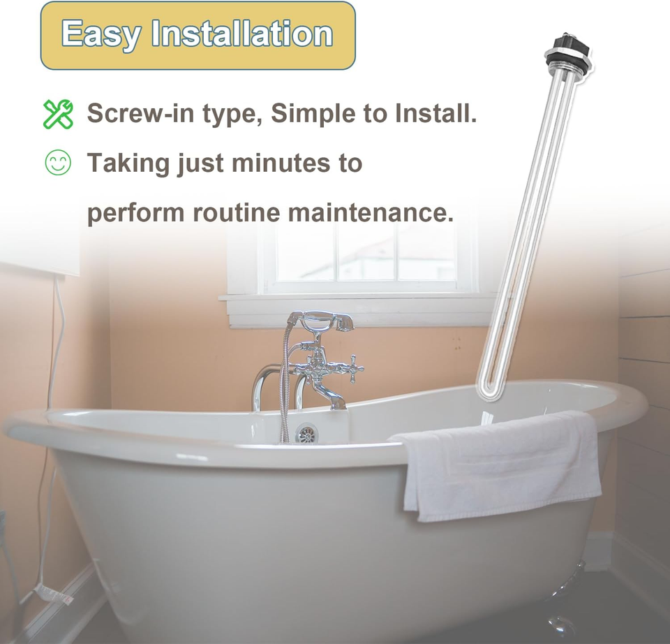 Upgraded 100108283 Water Heater Element, for AO Smith Electric Water ...