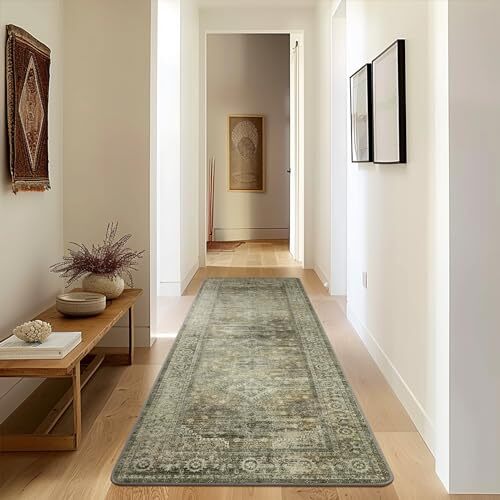 Runner Rug 2x5 for Hallway Living Room Bedroom, Machine 2X5 Sage ...