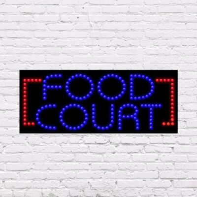 LED Food Court Sign | Light Up Sign | 11"H x 27"W x 2"D | eBay