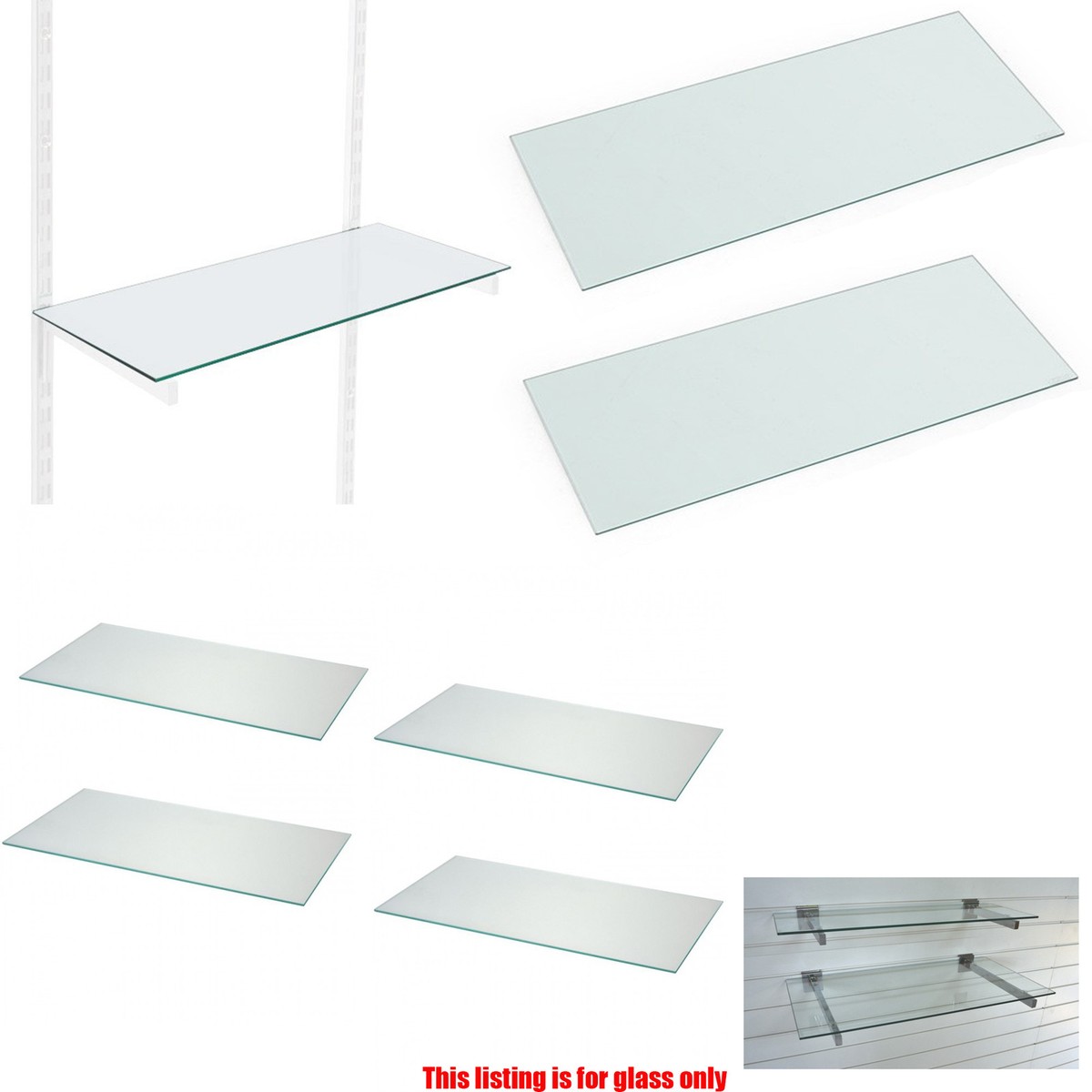Glass Shelf Cable System Cable Suspended Shelf Display Kits With