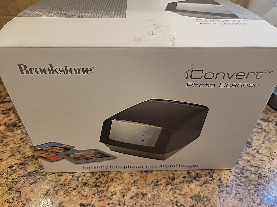 COOL!! Brookstone iConvert Photo Digital Scanner 600 DPI USB Scans ...
