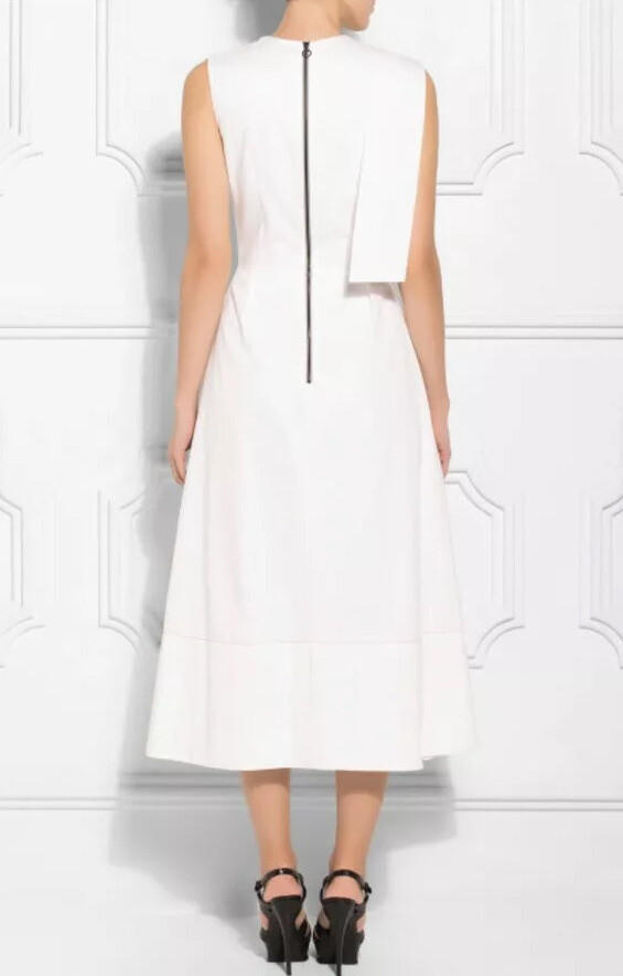 Roksanda Aphra Oragami White Poplin Sleeveless Midi Dress UK 8 US 4 | eBay