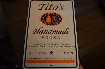 Tito's Vodka Metal sign 12" X 8" | eBay