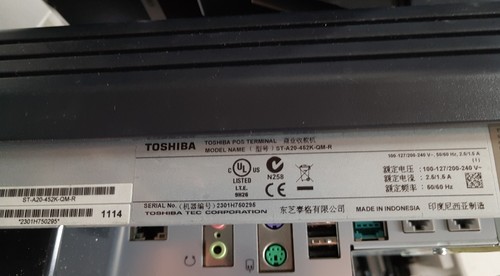 * Toshiba A20 ST-A20-452K-QM-R POS TOUCHSCREEN W/ CELERON 1.86 GHz/2GB ...