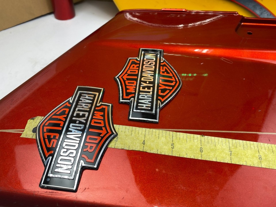 Genuine Harley Vintage FXR Dyna Sportster Softail Touring Tank Emblems ...