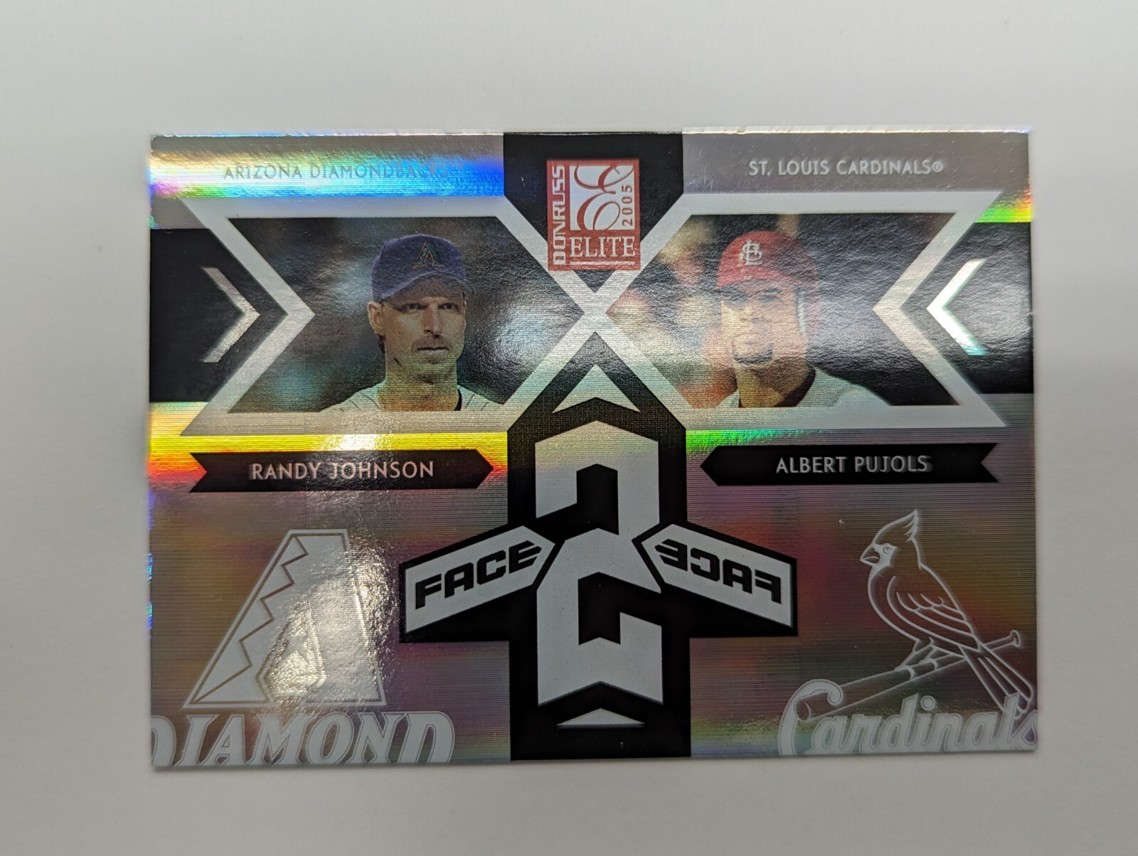 2005 Donruss Elite Face 2 Face #'d 508/1500 Albert Pujols Randy Johnson ...