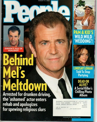 People Magazine August 14 2006 Mel Gibson Kurt Busch Kathy Ireland ...