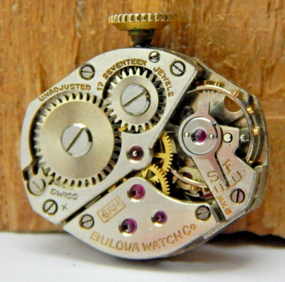 Vintage 1943 Bulova 6AH 17 jewel ladies wrist watch movement with good ...