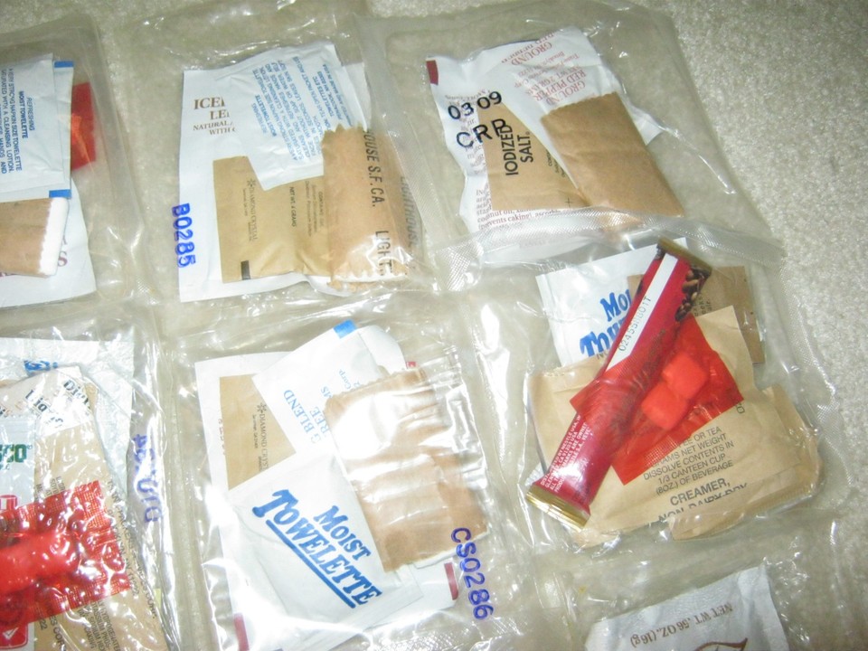 MRE Component "Accessory Packs" Lot of 15 Items 0XXX date codes (ACC2 ...