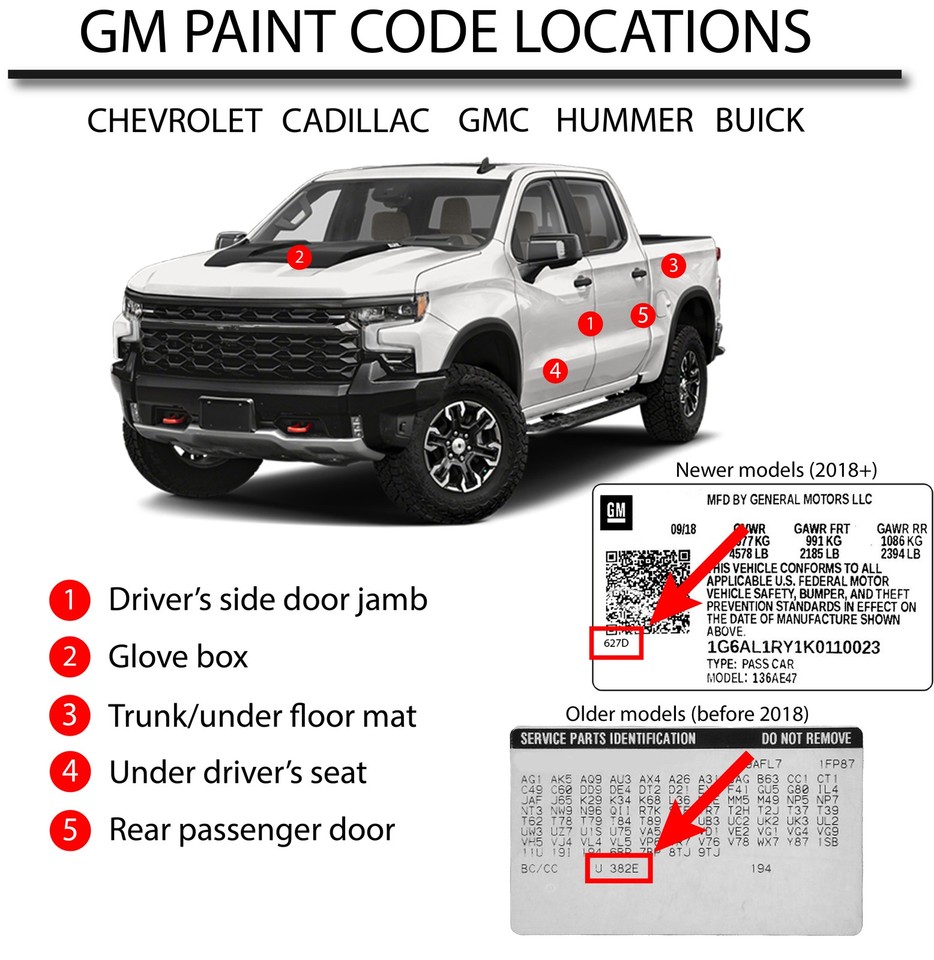 Automotive Paint for GM WA8624, Olympic White | eBay