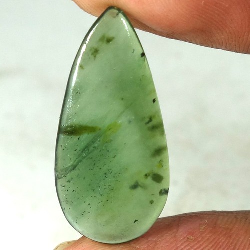 100% Natural Green Jade Pear Cabochon Loose Gemstones 11.90Cts 13x 29x ...