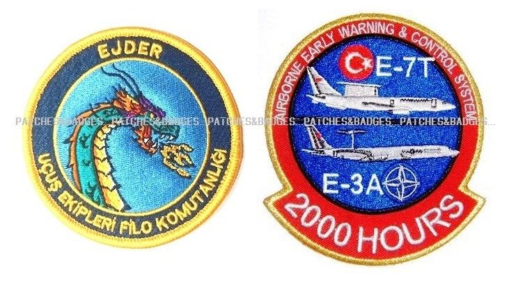 PATCH BOEING NATO E-7 T & E-3A AEW AWACS 131. FILO SQUADRON TURKISH AIR ...