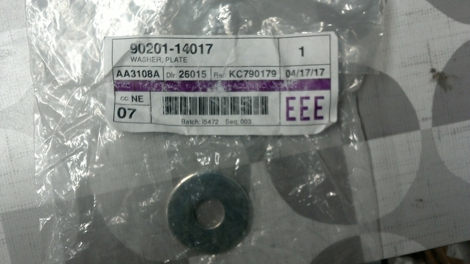Toyota 90201-14017 Washer **Free Shipping** | eBay