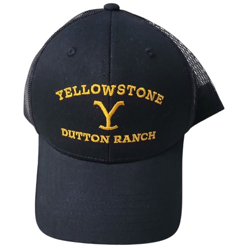 NWT Yellowstone Adjustable Snap Back Denim Trucker Hat Black ...