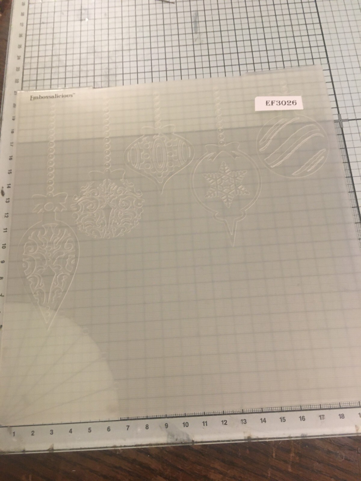 Embossalicious 8x8 CHRISTMAS baubles embossing folder EF3026 | eBay