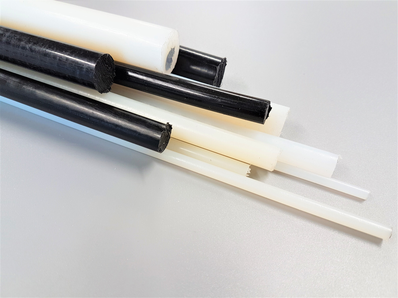 Plastic Rod Bar Round Acetal Acrylic Nylon PTFE 2mm to 30mm Dia ...