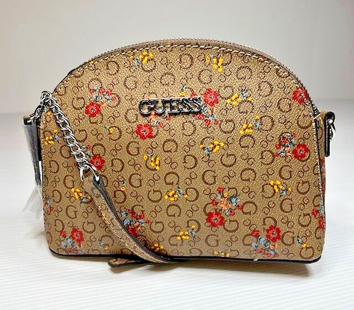 GUESS Mcclain Logo Mini Dome Floral Print Crossbody Bag / Purse | eBay