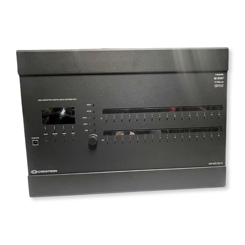 Crestron DM-MD16X16-RPS Digital Media Switcher w/Expansion Cards, New ...