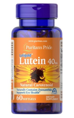 Puritan's Pride Lutigold Lutein 40 mg with Zeaxanthin - 60 Softgels Exp ...