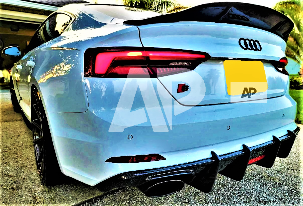 Audi A5 S5 RS5 B9 Sportback Carbon Fibre Rear Ducktail Boot Spoiler ...