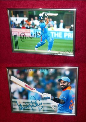 Sachin Tendulkar Virat Kohli India Cricket Team 2 Frame Set Signed ...