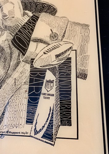 Vince Lombardi In Letterism Carl M Ruppert Art Picture Clock Green Bay ...