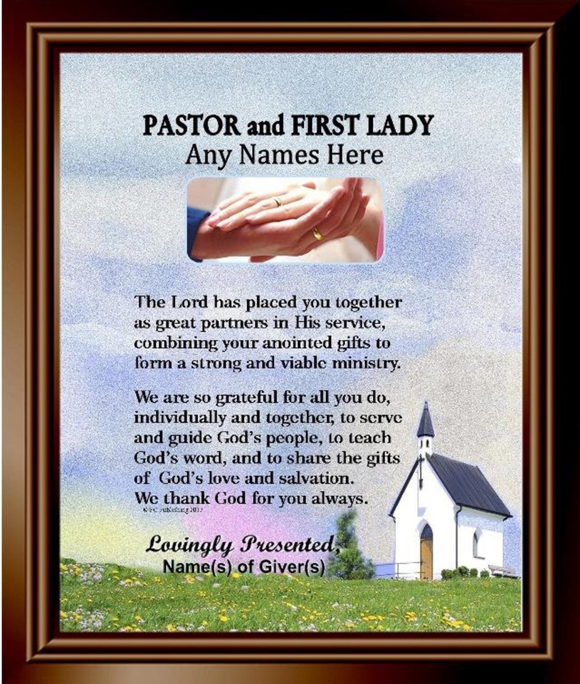 Pastor and Wife Pastor and First Lady Personalized Appreciation ...