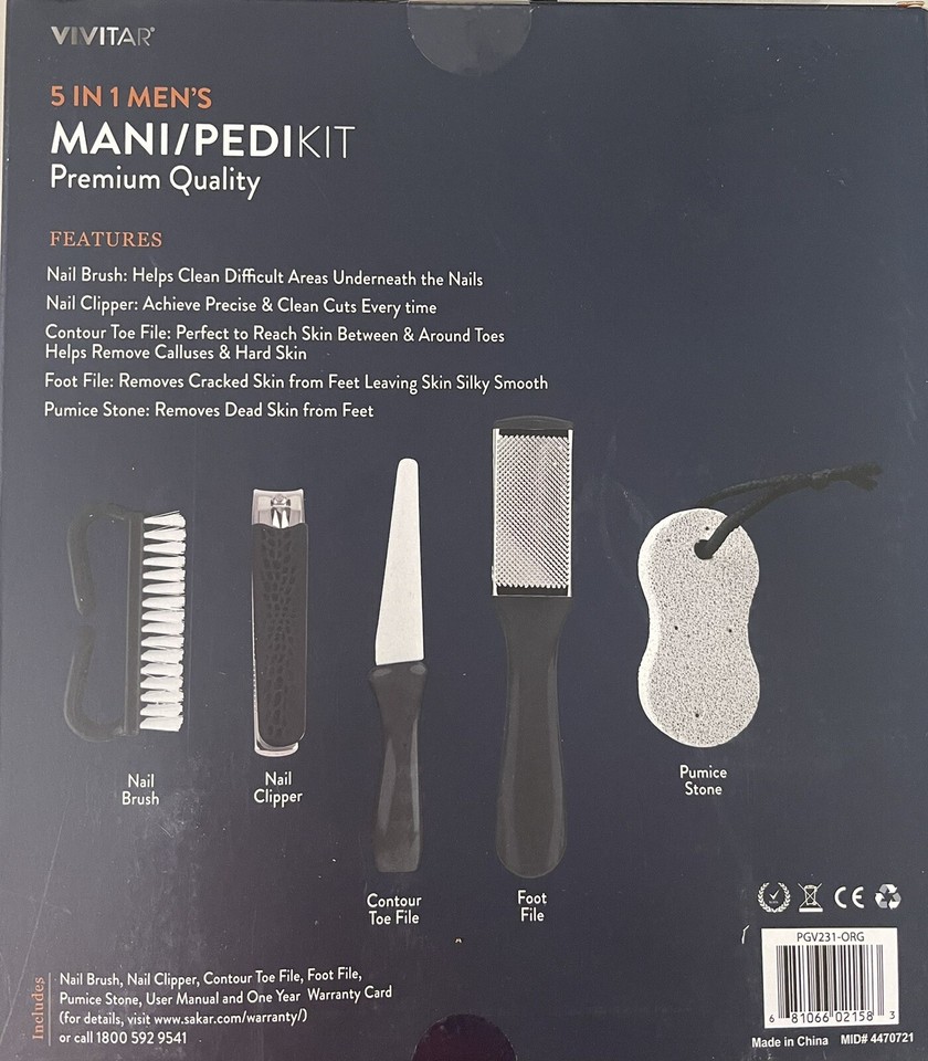 Vivitar 5in 1 Men’s Mani/Pedi Kit-premium | eBay