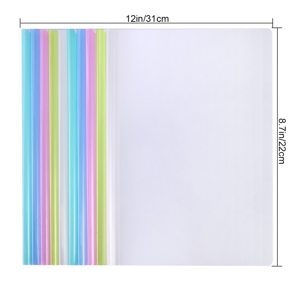 10 Pcs Plastic Report Cover File Folder for Document Clear Folders ...