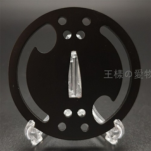 Tsuba Japanese Samurai Sword Guard Iron Base Openwork Magatama ...