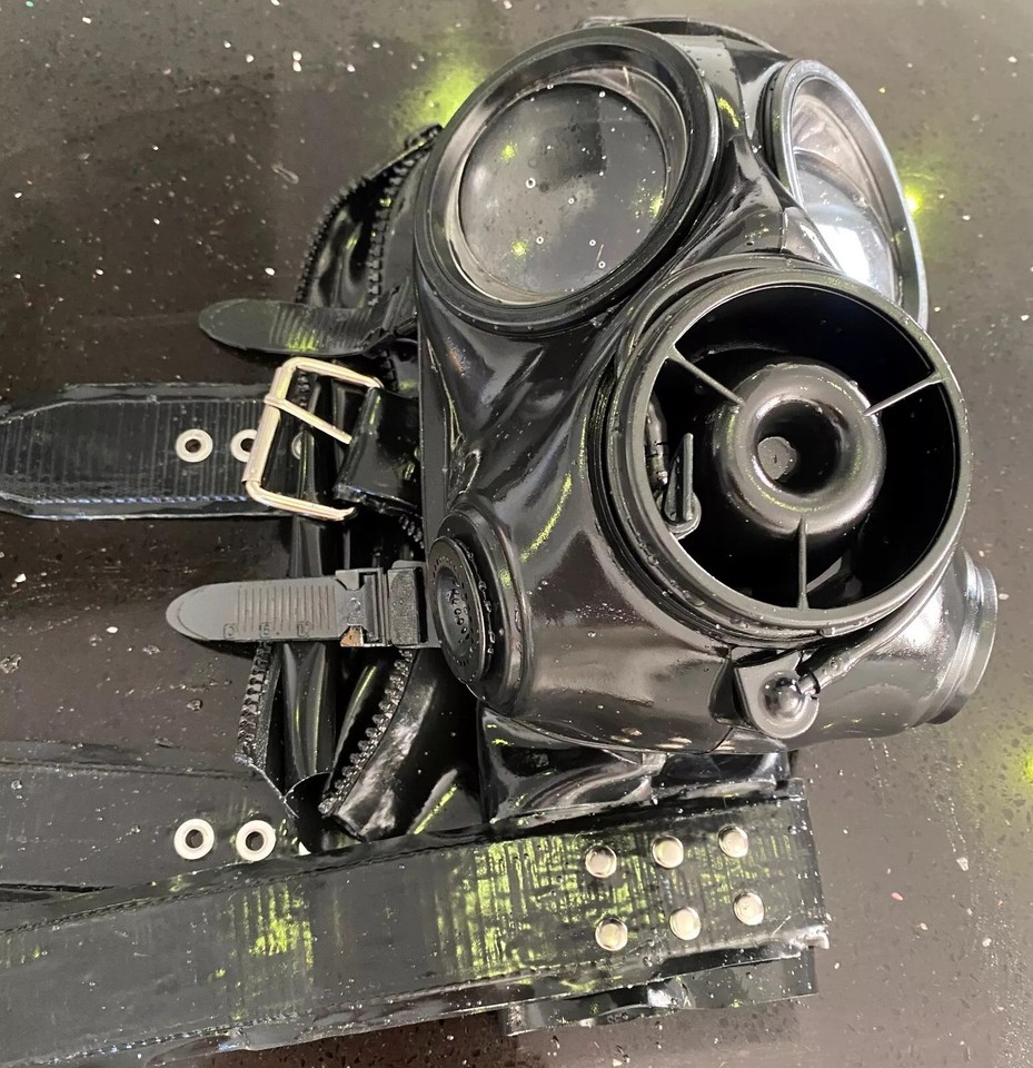 S10 Gas Mask Heavy Rubber 1mm Hood Latex Fetish Bondage Gummi BDSM ...