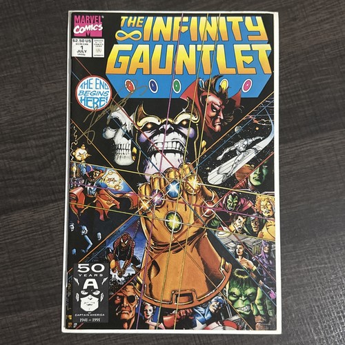 INFINITY GAUNTLET # 1 ( 1991 ) SIGNED BY GEORGE PEREZ! MARVEL COMICS | eBay