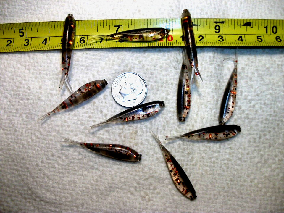 60-1 1/2"-crappie panfish-perch-fat head minnow grubs-scent-jig-split ...