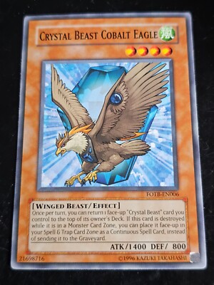 Crystal Beast Cobalt Eagle - FOTB-EN006 - Common - Unlimited Yugioh | eBay