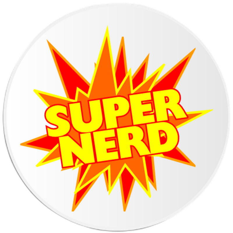 Super Nerd - Circle Sticker Decal 3 Inch - Nerdy Dork | eBay