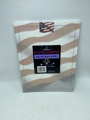 Domtar Expressions Designer Letterhead Paper 100 Sheet New Sealed Flag ...