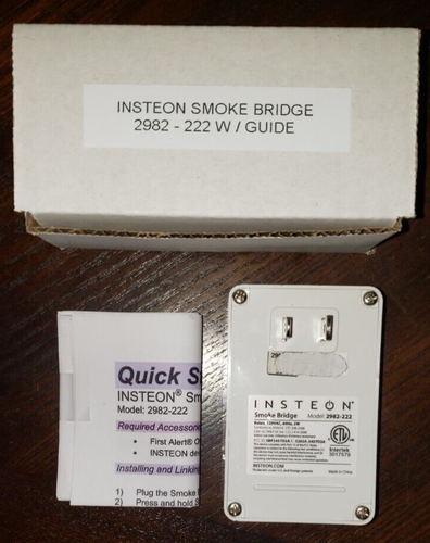 INSTEON 2982-222 PLUG-IN SMOKE BRIDGE Model 2982 - 222 (USED) SCE ...