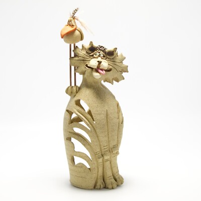 Kooky Cat Bird Whimsical Votive Lamp Bryan Becker Clay Werks Studio ...